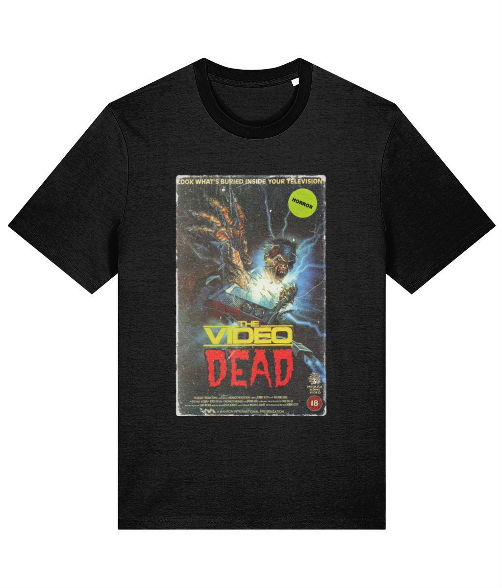 The Video Dead (1987) T Shirt | Original UK VHS Design | Front & Back ...